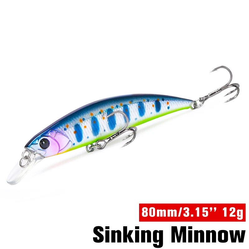 TSURINOYA Sinking Minnow 80S для ловли рыбы DW96-C