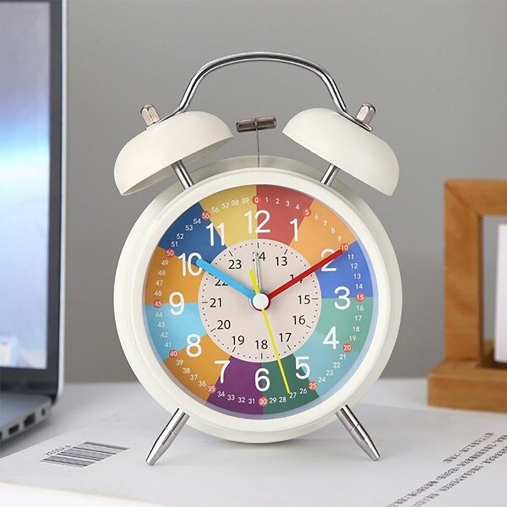 Часы настольные , Детский обучающий будильник-часы с подсветкой бесшумная секундная стрелка
