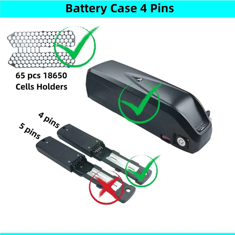 Аккумуляторная коробка для электровелосипеда Belicore Big Hailong 36-60В 48V Box 4pins