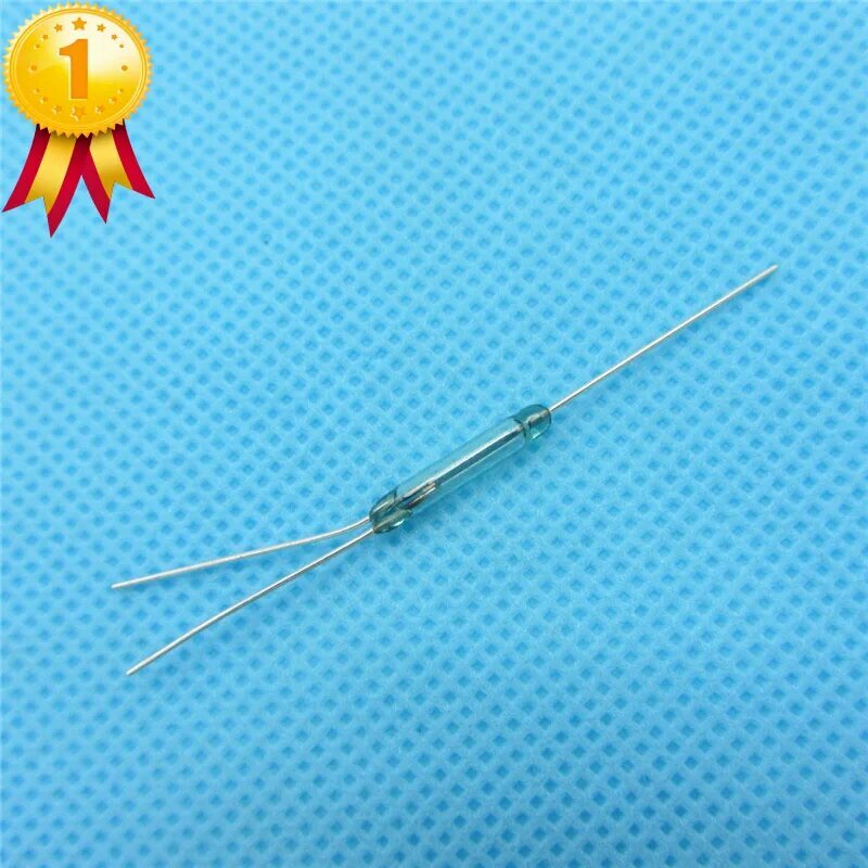Стеклянный Reed Switch 2.5x14 мм, зеленый, 3-контактный, 10 шт.