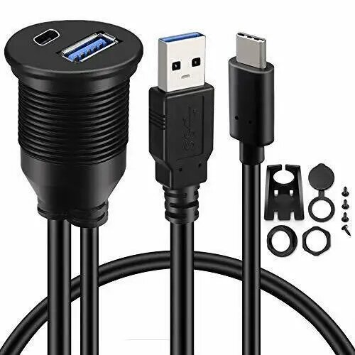 Водонепроницаемый USB C кабель-удлинитель UXG 100/200 см 1м, USB3.0 Type-C