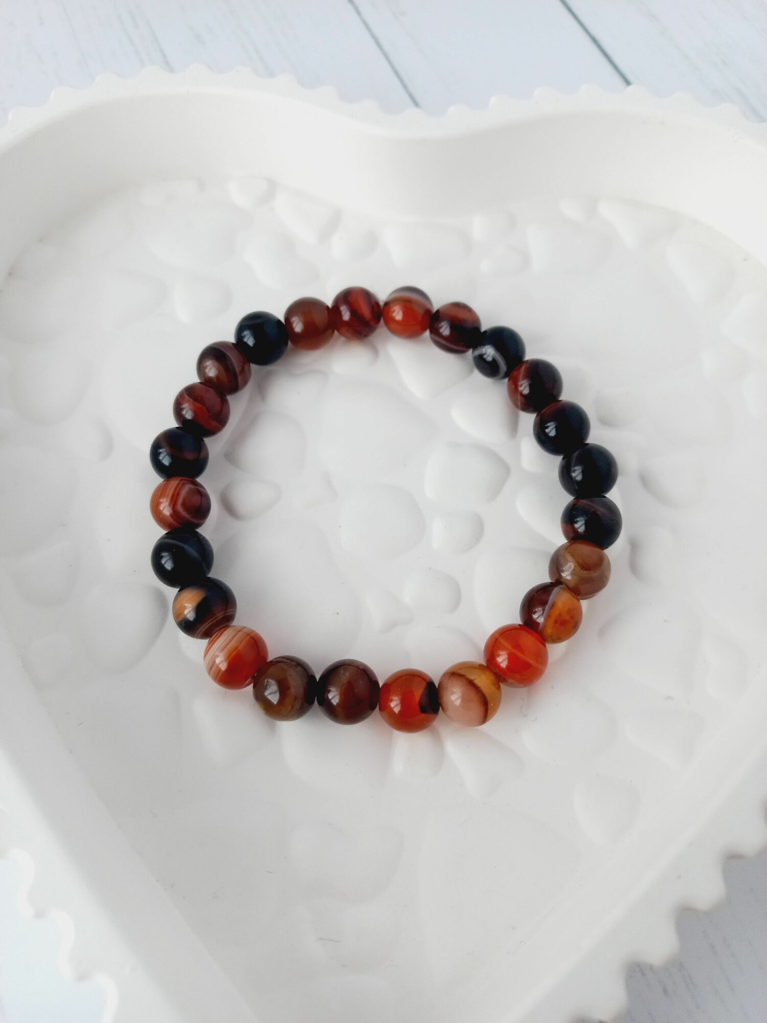 Эластичный браслет, агат