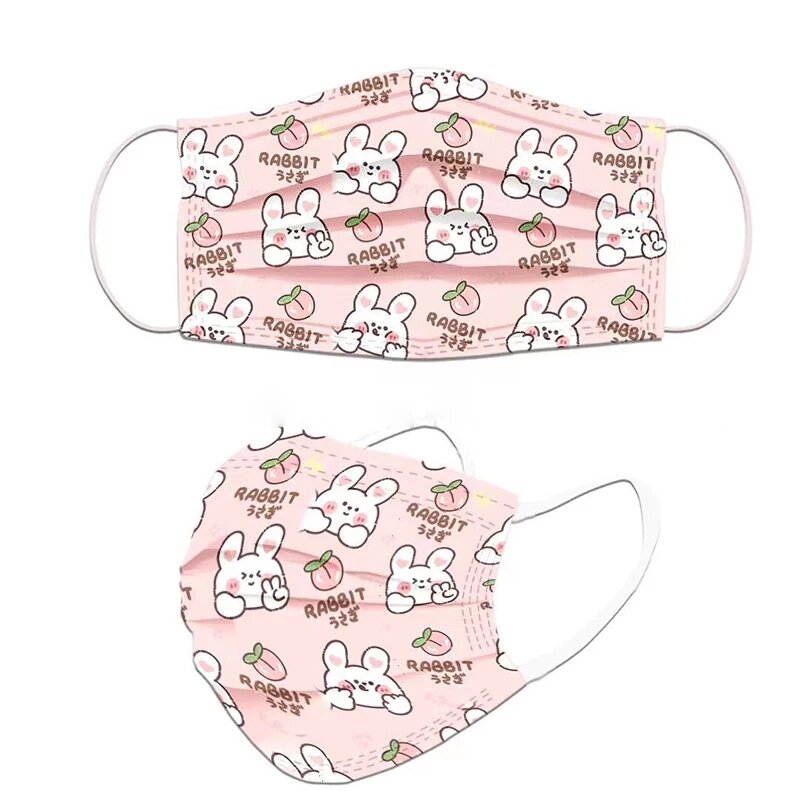 Мультяшные маски для взрослых 10 шт. Розовый, C