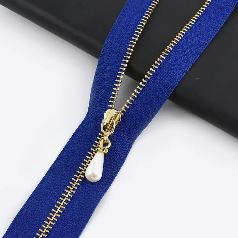 Металлические молнии Meetee 3 шт, 15-70 см Темно-синий, BlueGold, CloseEnd-No3-20cm