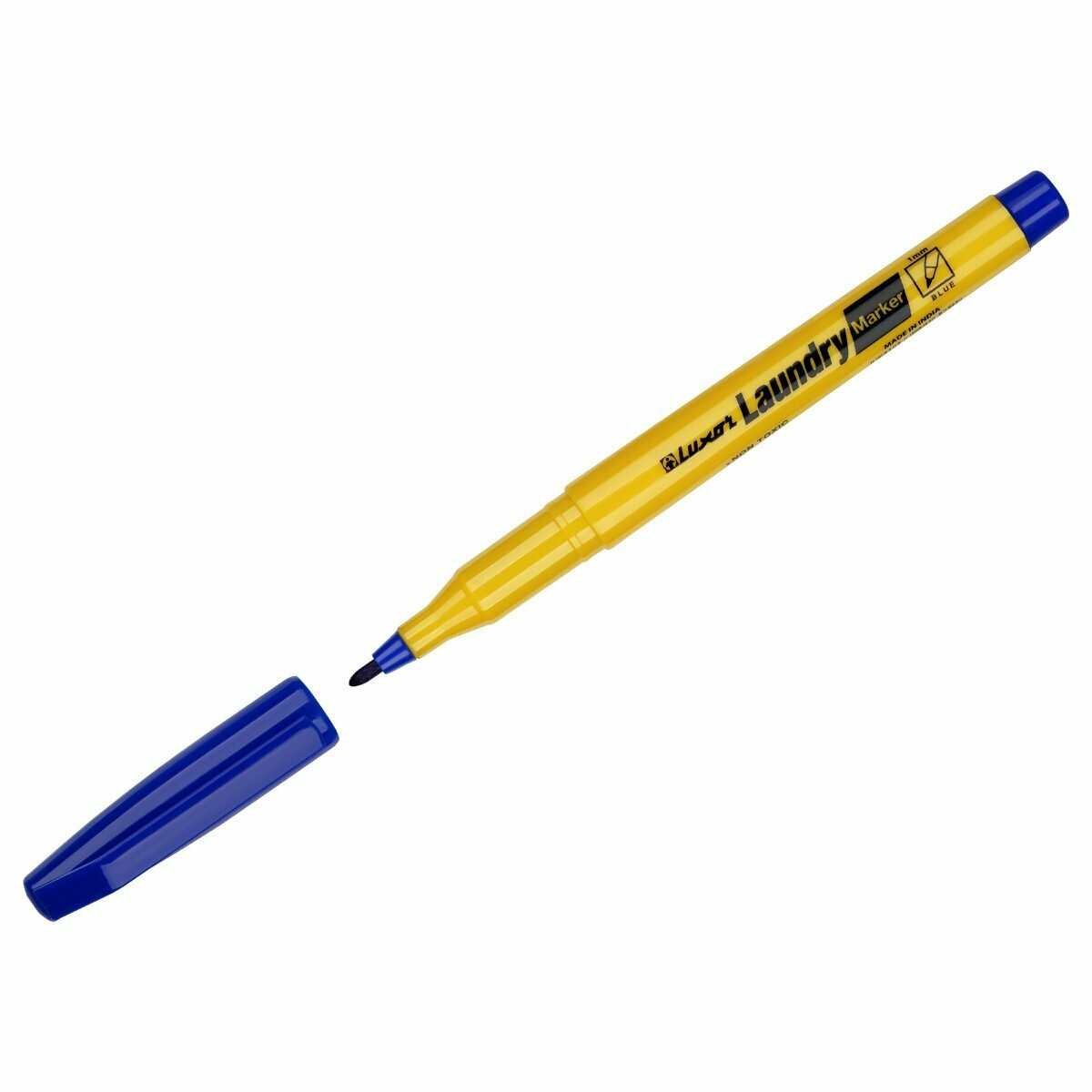 Маркер перманентный для ткани/для прачечных Luxor Laundry (1-2мм, круглый наконечник, синий) (3512), 12шт.