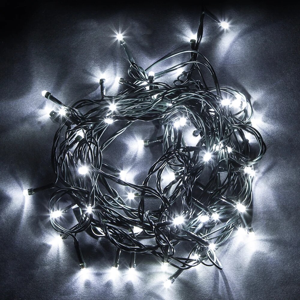 Светодиодная гирлянда Feron CL93 15 веток (5м) + 6м 230V белый c питанием от сети (32955)