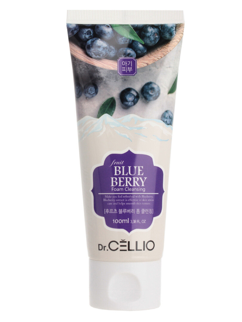 Дрсл FOAM Пенка для лица с экстрактом черники Dr.CELLIO G70 FRUIT BLUEBERRY FOAM CLEANSING