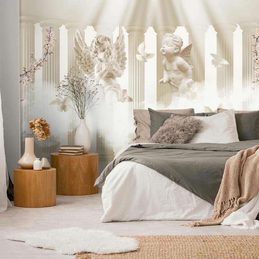 Фотообои Ангелы в облаках 13-939-XL-Флок 270 x 500 см (ВхШ) Бесшовные, флизелиновые, влагостойкие обои
