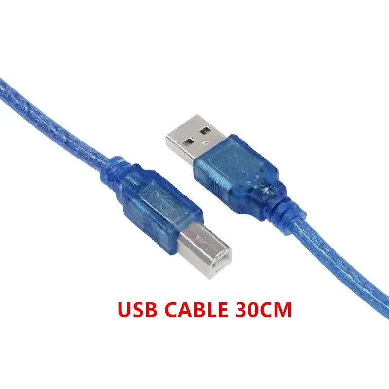 Синий USB кабель для принтера 30см UNO