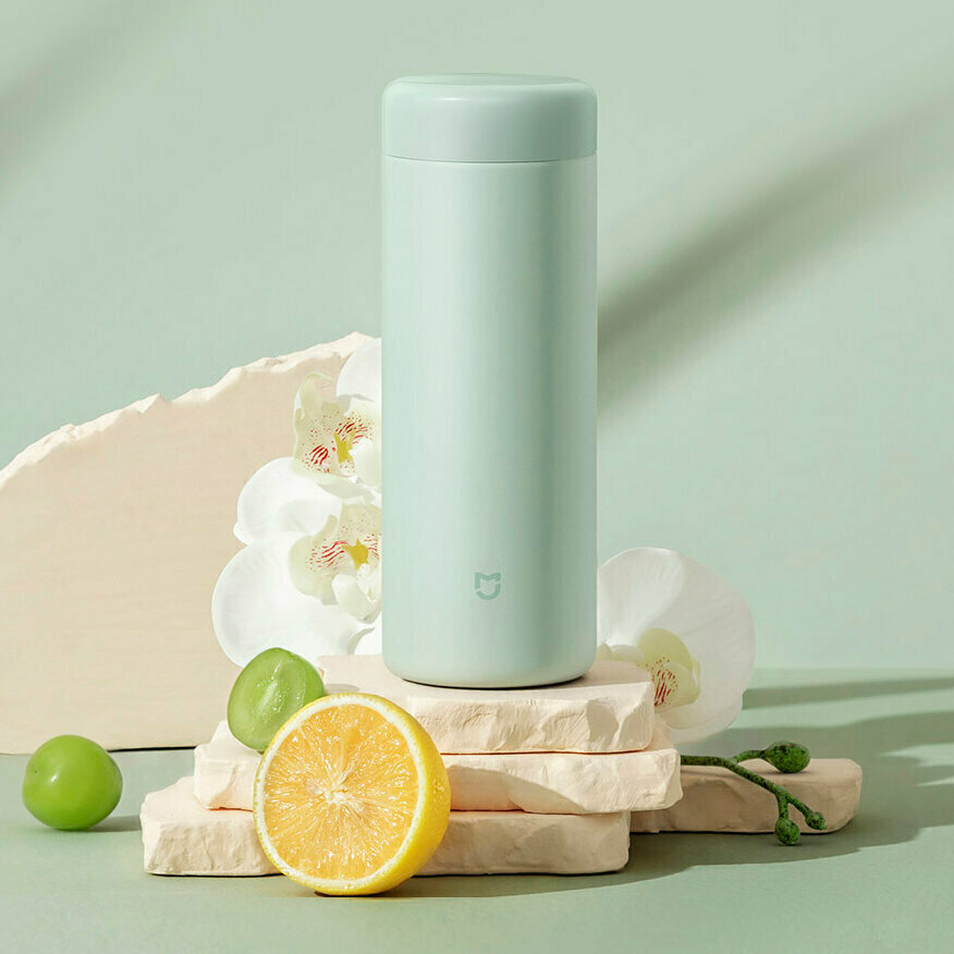 Термос Xiaomi Mijia Rice home Thermos Cup Pocket version MJKDB01PL, 350мл зеленый