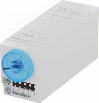 Реле FINDER 85.02.8.240.0000 времени 0,05с-100ч DPDT 250ВAC/10А Uпит 230ВAC 230ВDC 1 шт