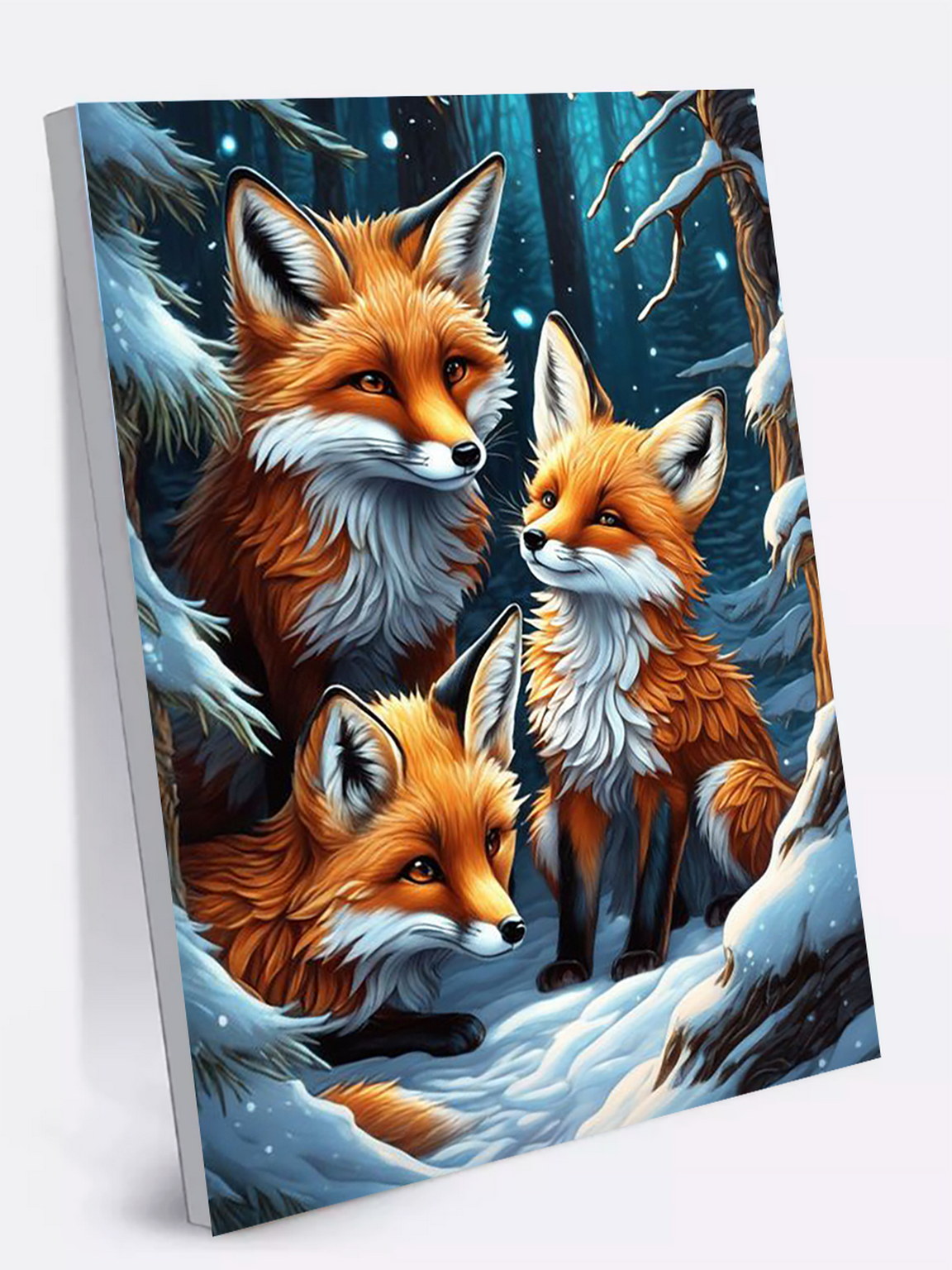 Картина по номерам "Лисички в лесу", хлопковый холст на подрамнике 40х50 см, акрил, 000 Art Hobby Home