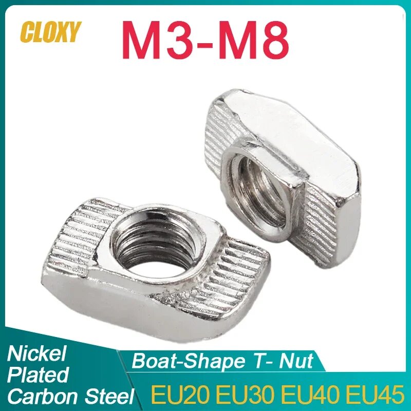 CLOXY Слот Т-образная гайка M3 M4 M5 M6 M8 M10 EU45- M8 (10pcs)