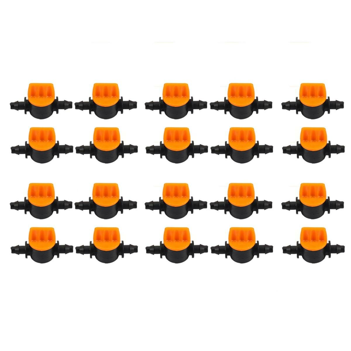 Мини-клапан ZOROOM с 4/7-миллиметровым шлангом для полива сада, колючий клапан управления потоком воды, сельскохозяйственные инструменты, фитинги для полива, 20 шт.