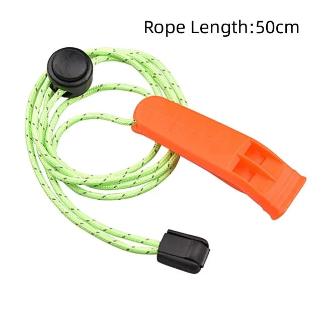 Открытый кемпинг свисток оранжевый Зеленый, whistle green rope