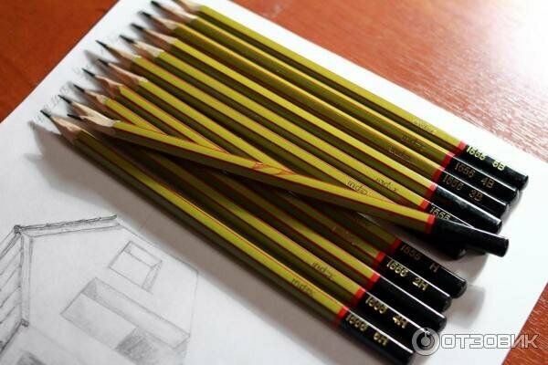 Набор карандашей чернографитных, 8 шт, тв. HB, H, B, 2H, 2B,3H, 3B, F, с европодвесом