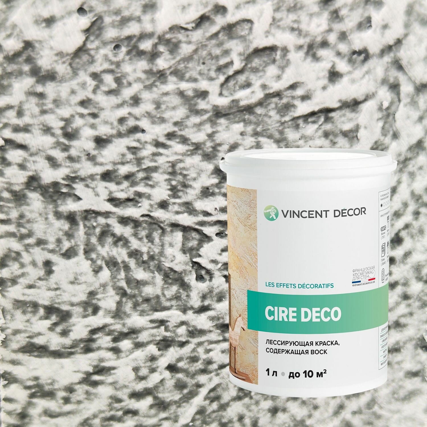 Краска декоративная лессирующая с воском Vincent Decor Cire Deco (1л) 51214