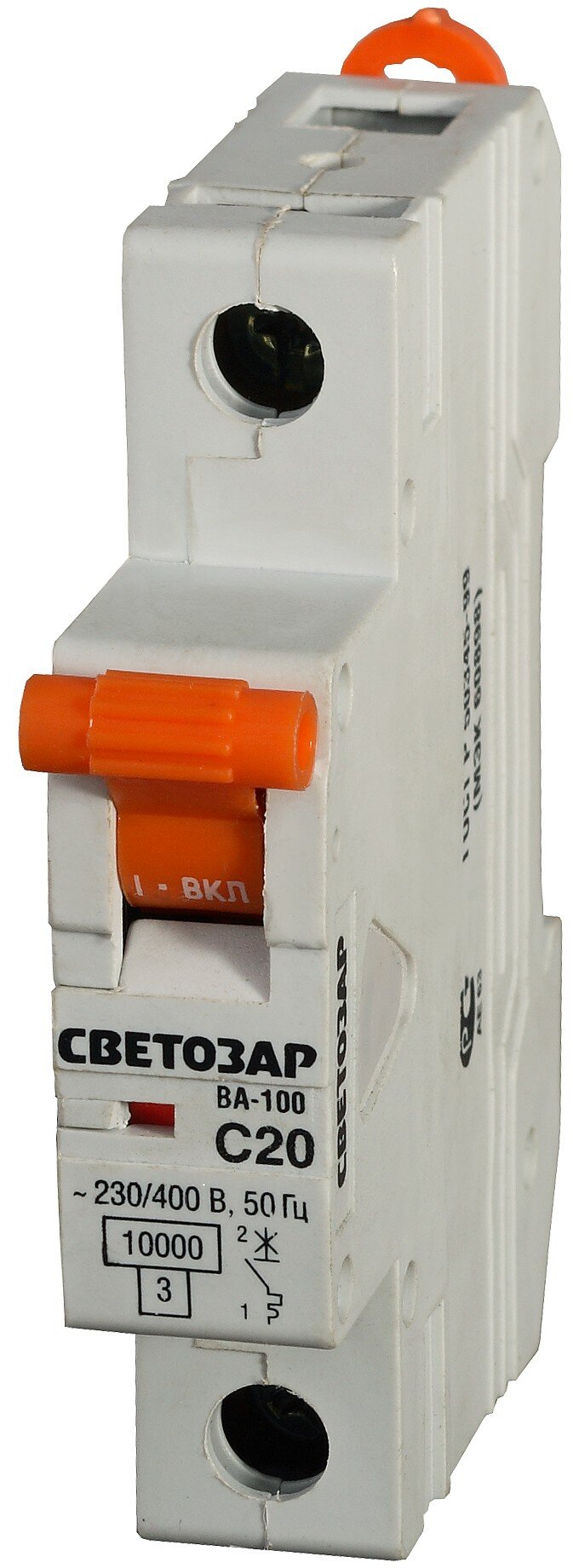 Автоматический выключатель СВЕТОЗАР ВА-60П, 1P, 25А, C, 6кА SV-49021-25-C