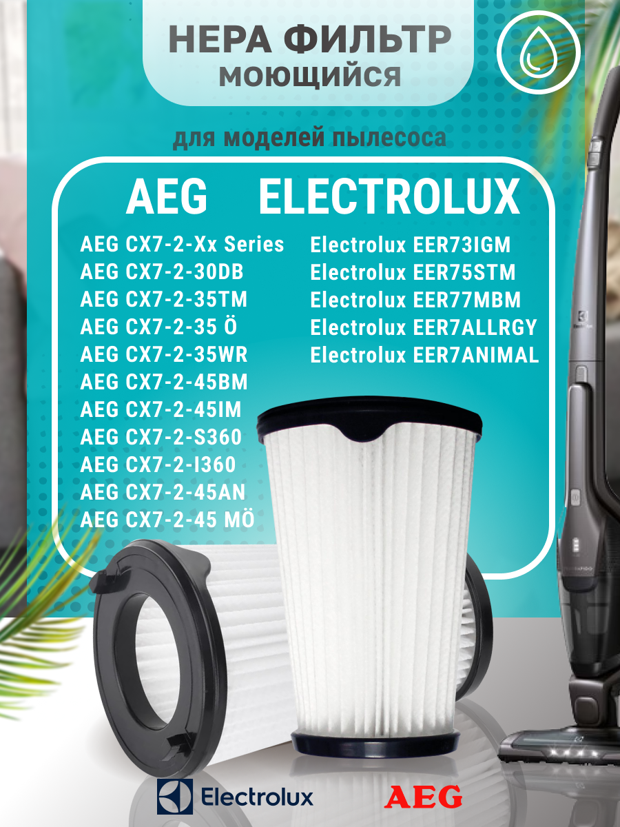 Фильтр моющийся PRO для пылесоса Electrolux, AEG (Электролюкс, АЕГ), арт: EF150, AEF150