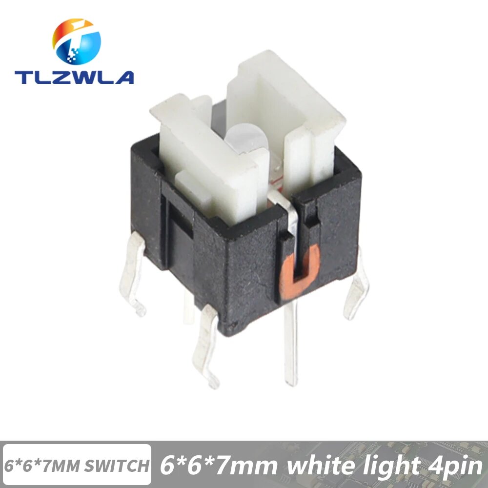 10 шт. тактильные переключатели TLZWLA 6x6x7 мм белый