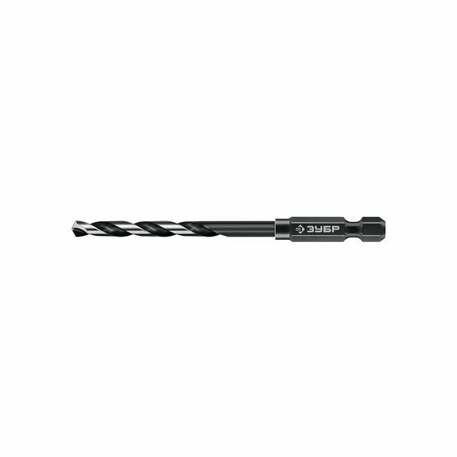 Сверло по металлу для винтовёртов и шуруповертов IMPACT READY, ЗУБР НЕХ-1/4", d 4.5 х 98 мм