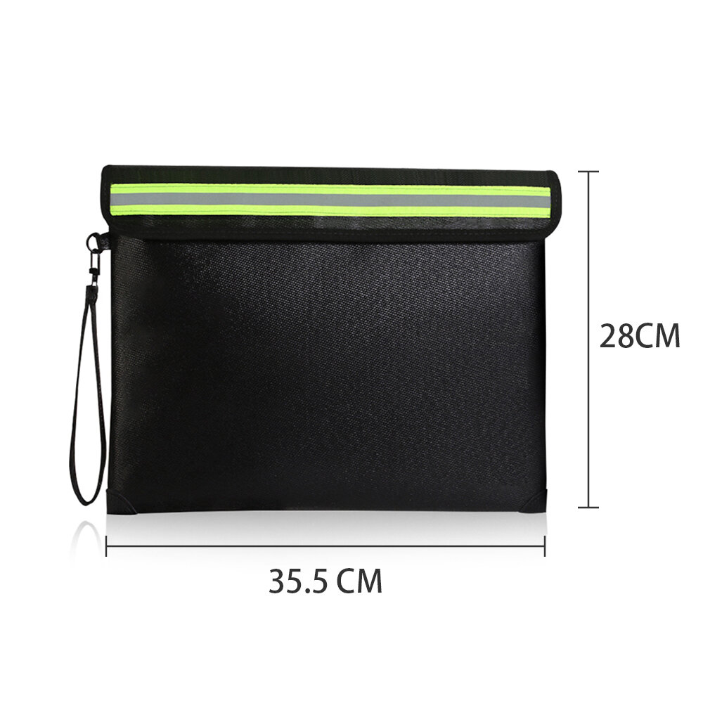 Огнестойкий пакет для документов формата А4, водонепроницаемый чехол на молнии, теплоизолированный сейф со светоотражающей полосой для сертификатов, денег, карт, паспортов, ювелирных изделий