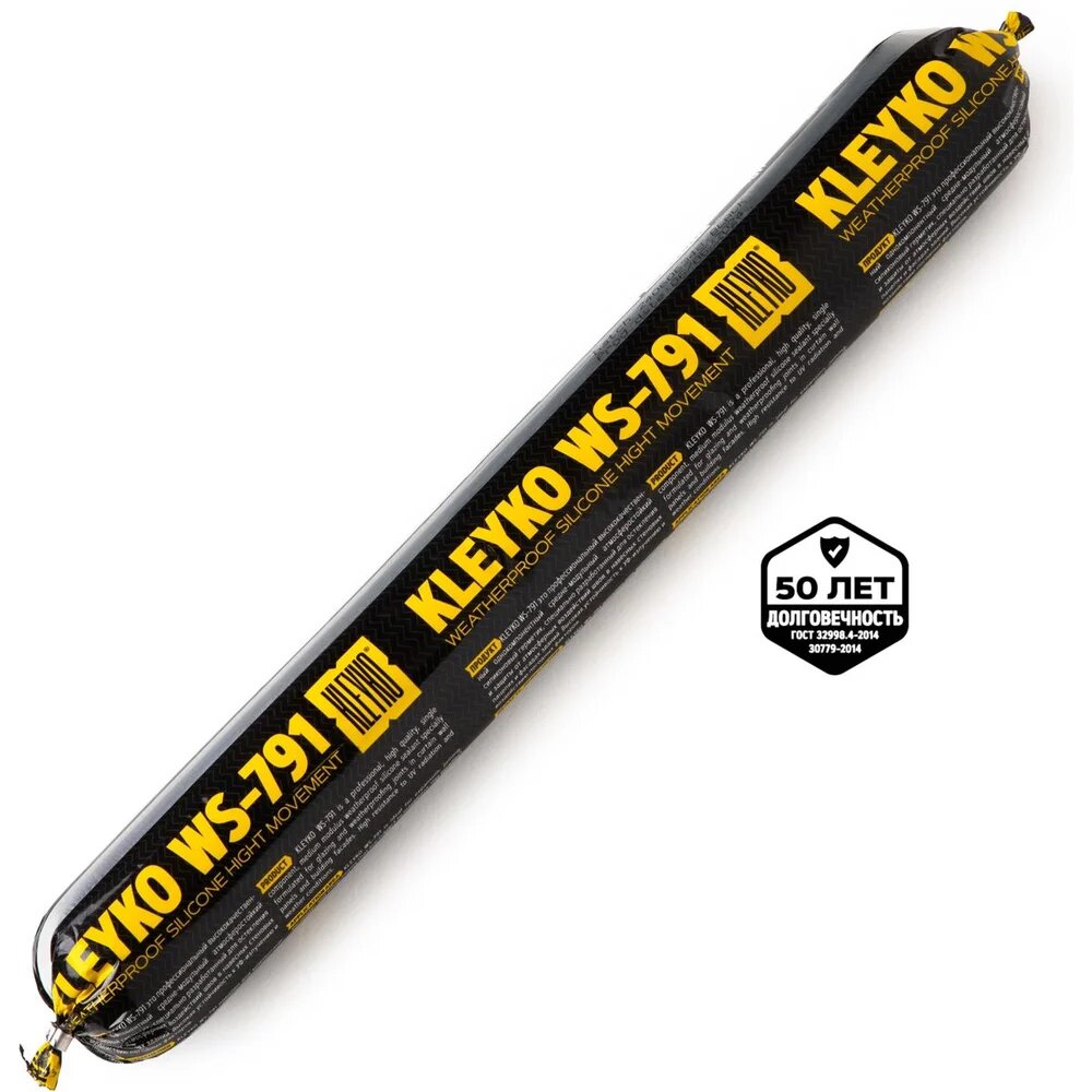 Атмосферостойкий силиконовый нейтральный однокомпонентный герметик для швов структурного остекления KLEYKO WS-791 590