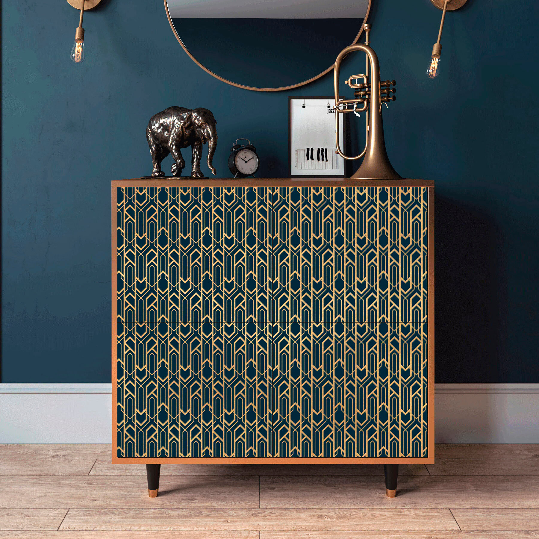 Комод - STORYZ - BS3 Golden Empire, Размер - 94 x 96 x 48 см, Цвет корпуса - Орех