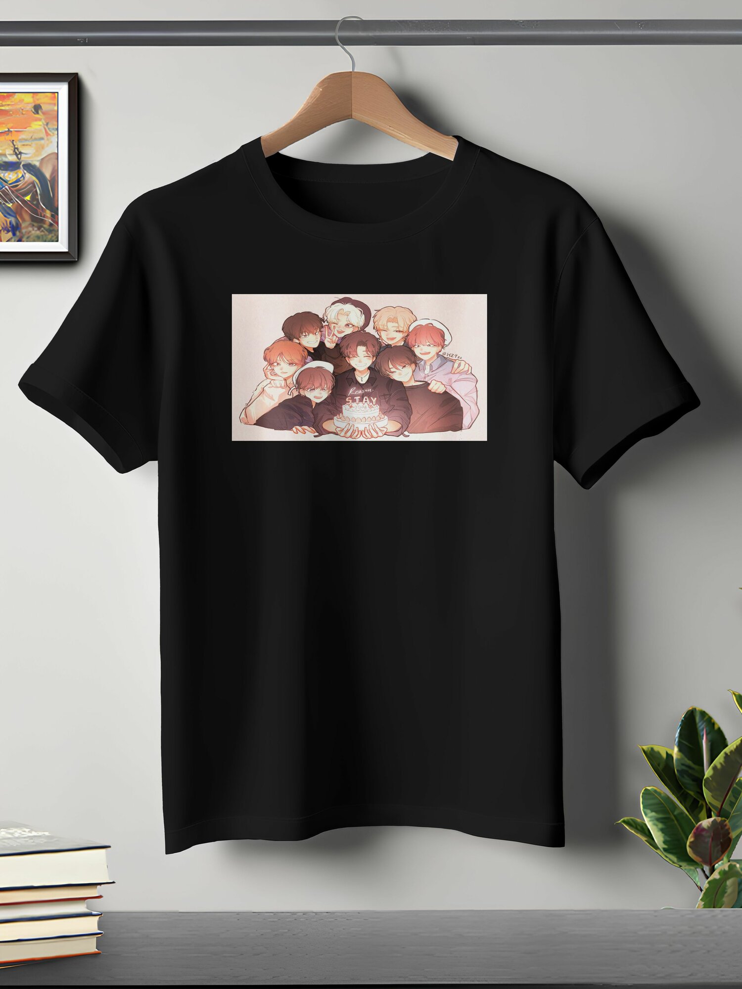 Футболка  Детская ONEQ 128 (8-9) размер с принтом Stray Kids, черная