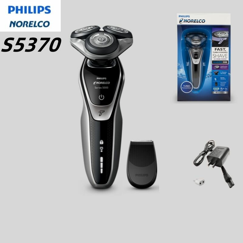 Филипс Norelco Серия 5500 Влажное и сухое мужское перезаряжаемое электрическое бритва - S5370 Серебристый и черный