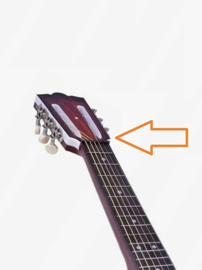 Верхний порожек для гитары 52мм, цвет Чёрный