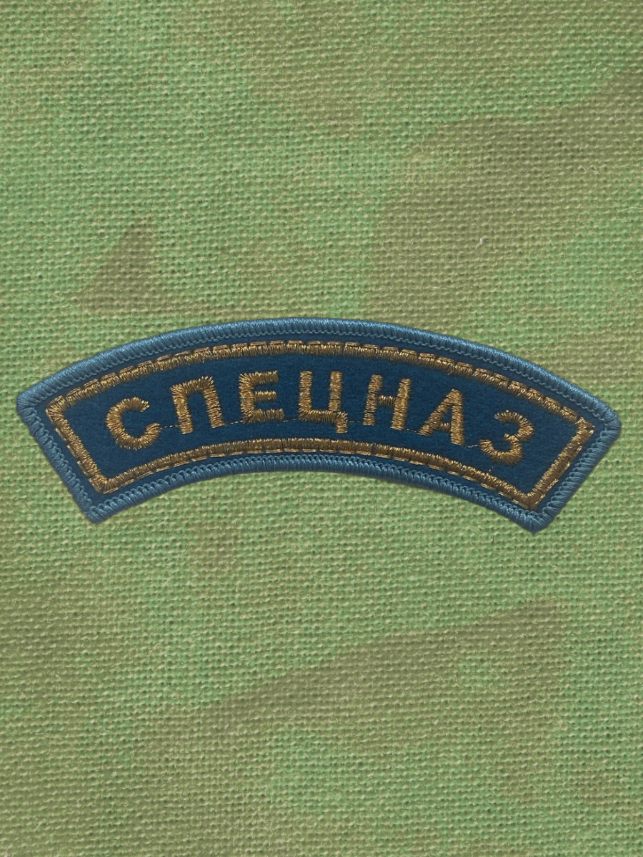 Шеврон Дужка "спецназ" вышитый (синий кант)
