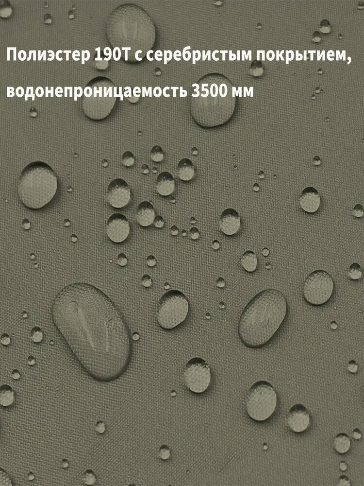4х4 м Тент укрывной туристический, 66 г/м2 с 8 люверсами (Кемпинг, полог строительный, садовый, автомобильный