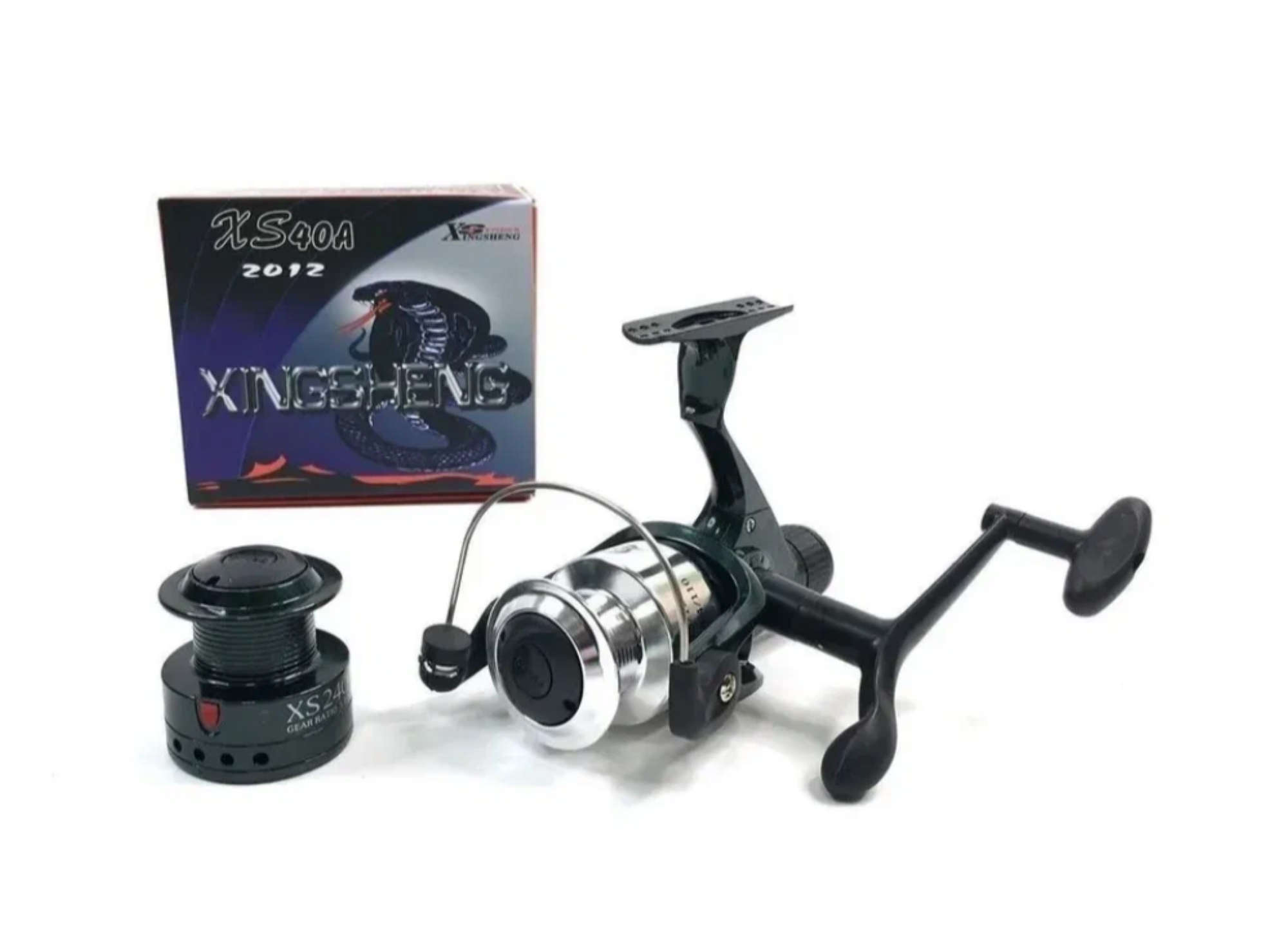 Катушка Xingsheng Кобра XS140 A для спиннинга рыболовная безынерционная для летней рыбалки + запасная шпуля