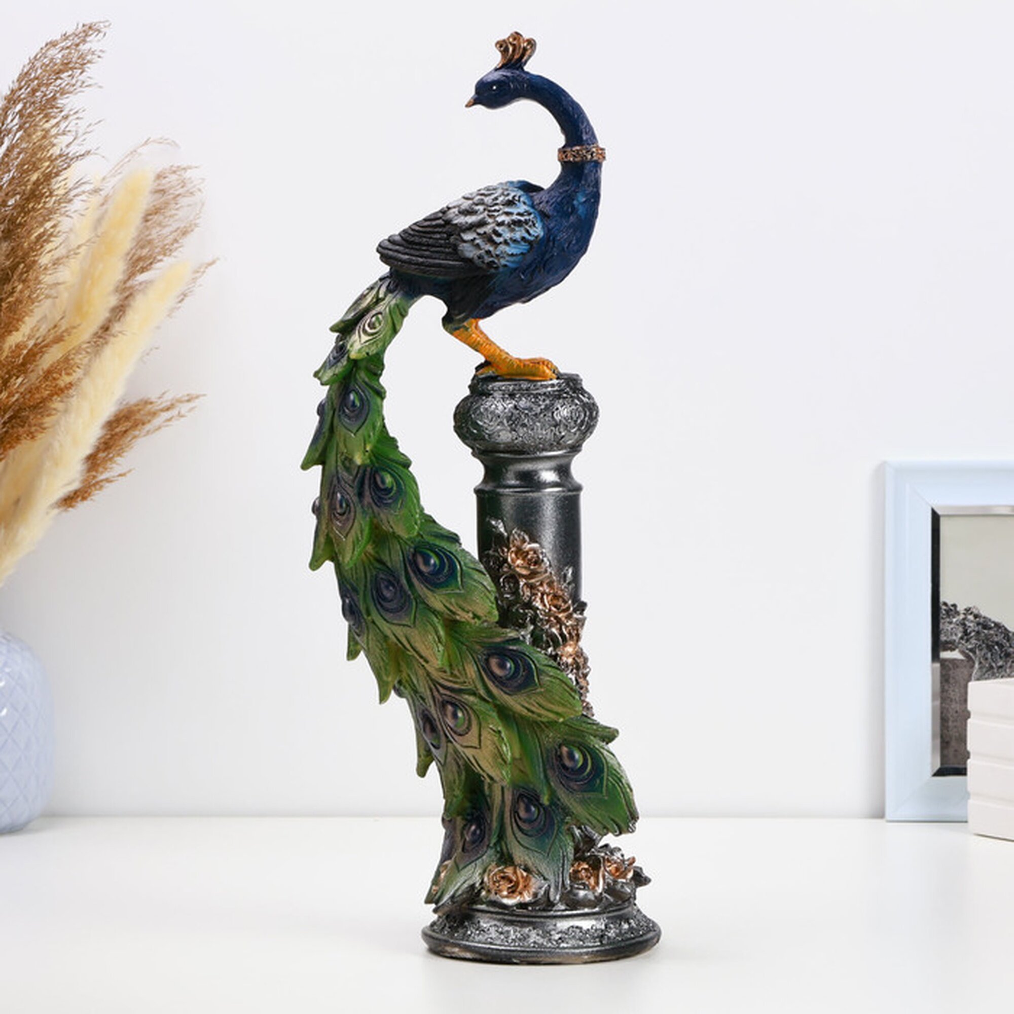 Садовая фигура Хорошие сувениры "Павлин", 42 см x 13 см x 11 см