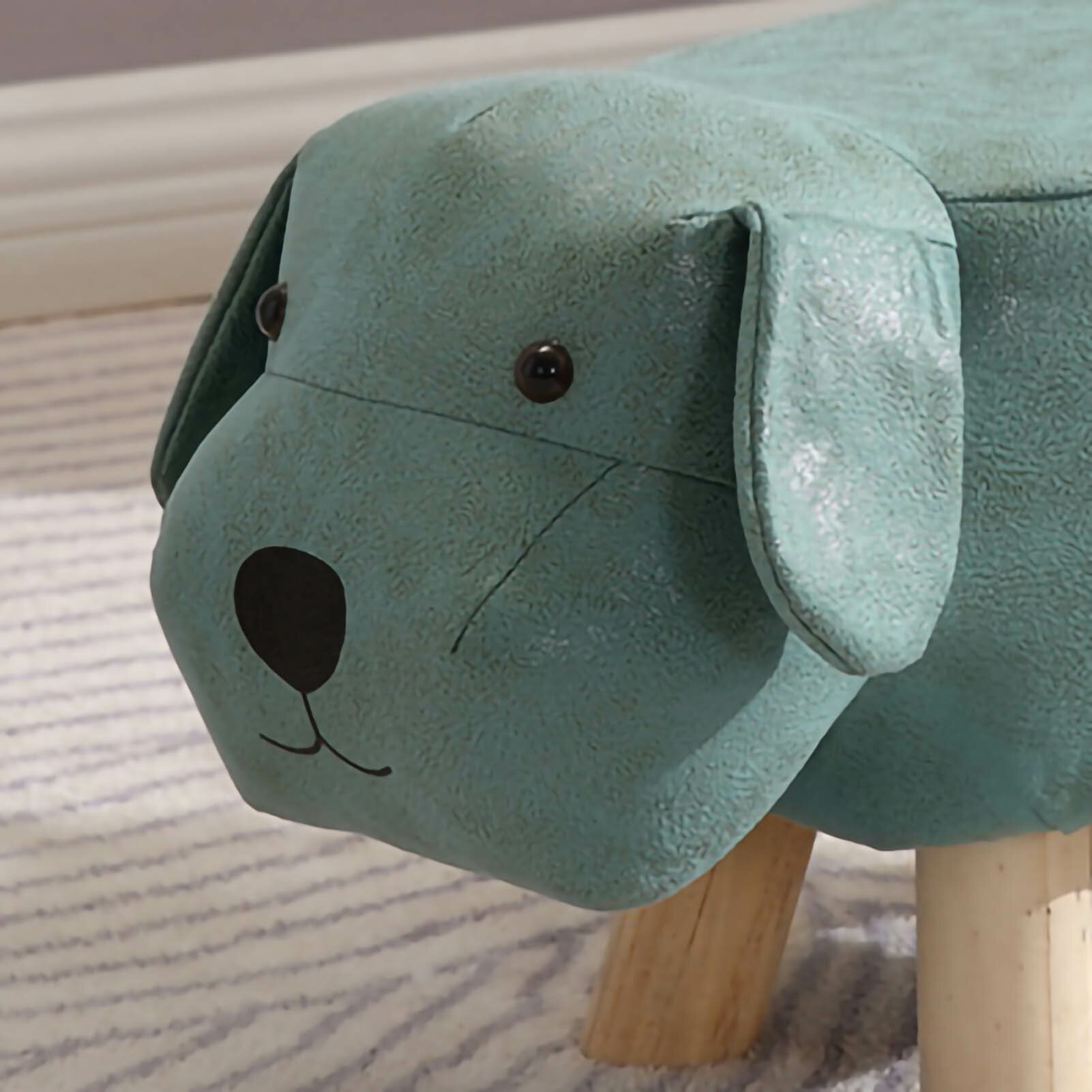 Детские деревянные низкие табуретки с милым рисунком, детский табурет в форме маленькой собаки, табурет для дома, детского сада, светло-зеленый