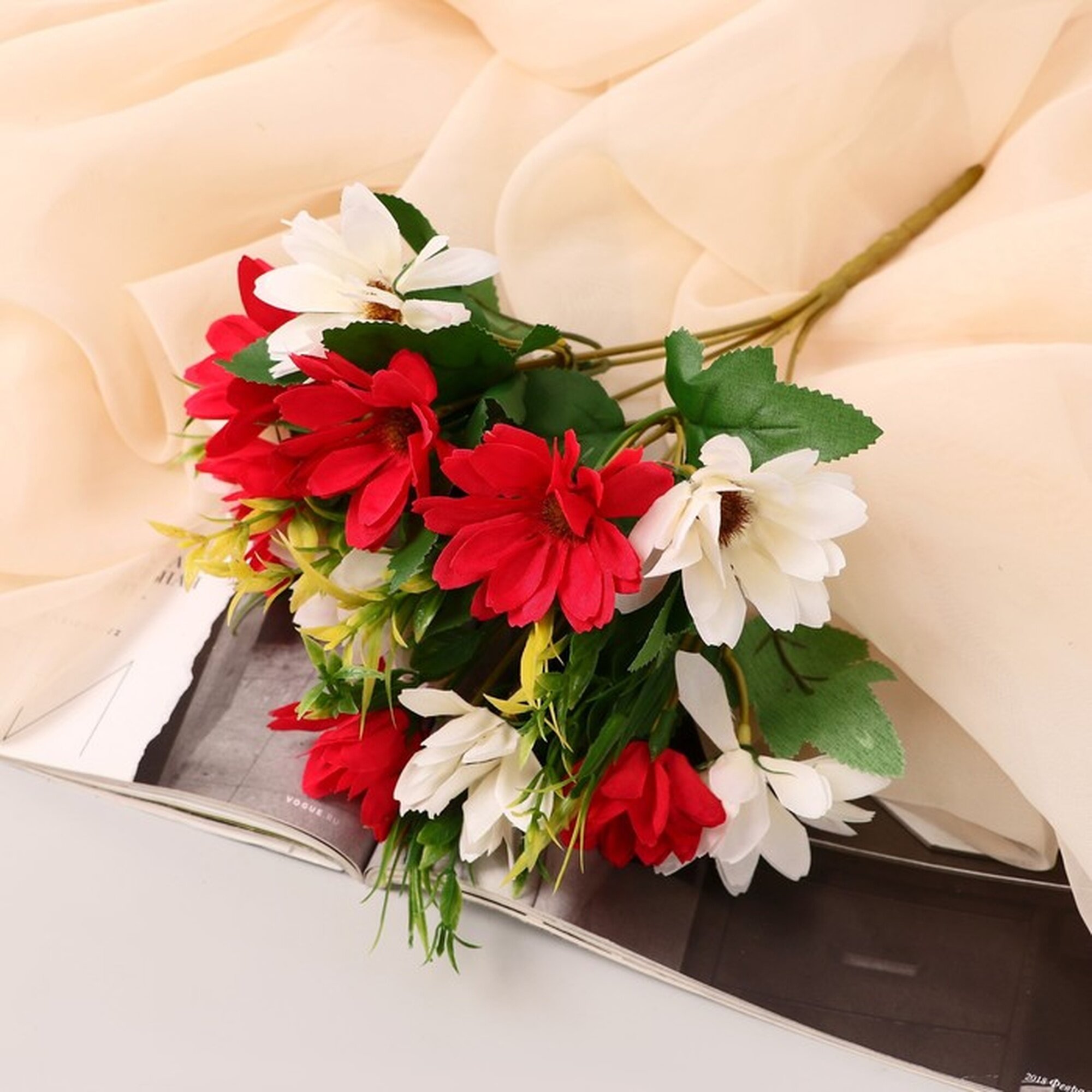 Букет искусственный Сима-ленд «Гацания Премиум», пластик, текстиль, 4×26 см