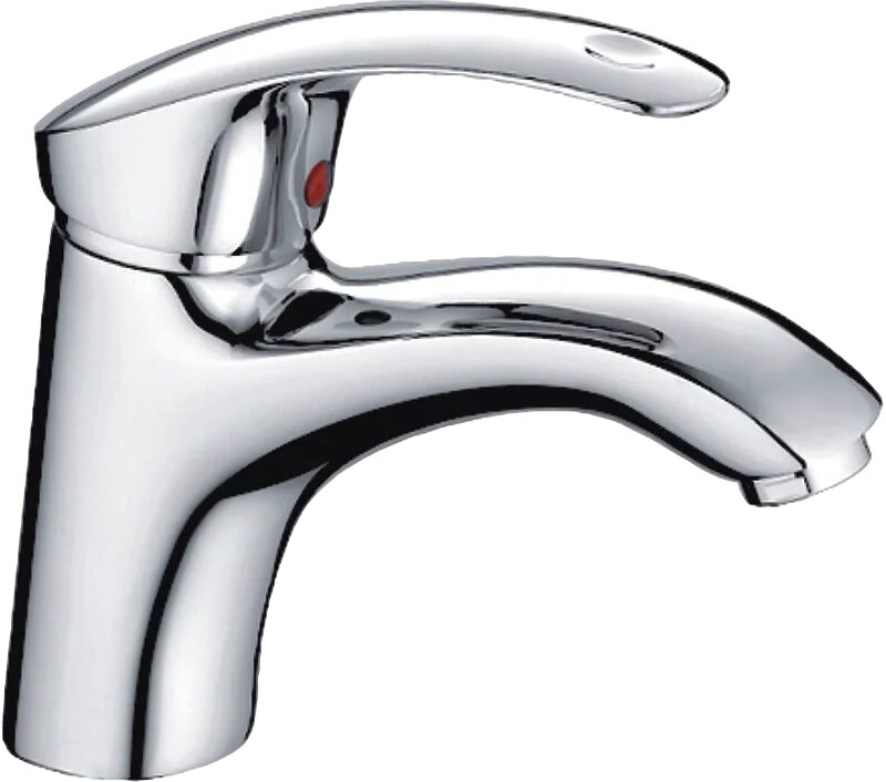 Смеситель для раковины Cron CN21 CN1021 хром, глянцевый, кран для ванной в раковину, рычажный, с керамическим картриджем