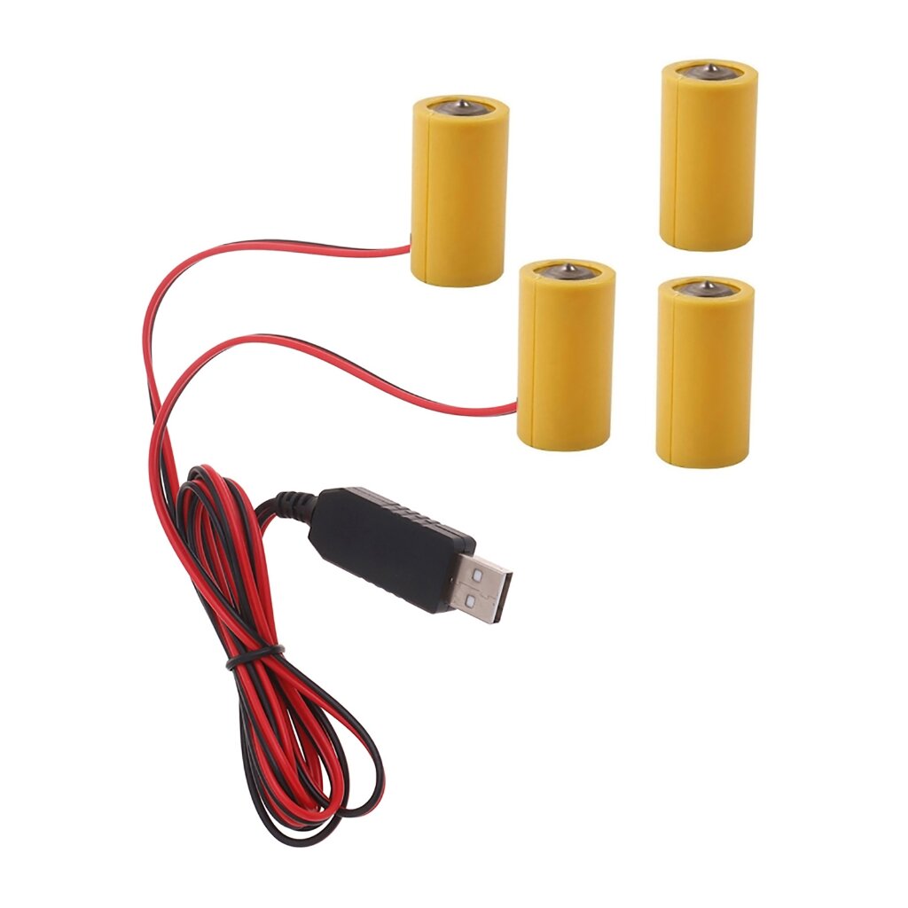 Заменители батареек USB 5V на 3V LR14 C для фонариков газовых плит
