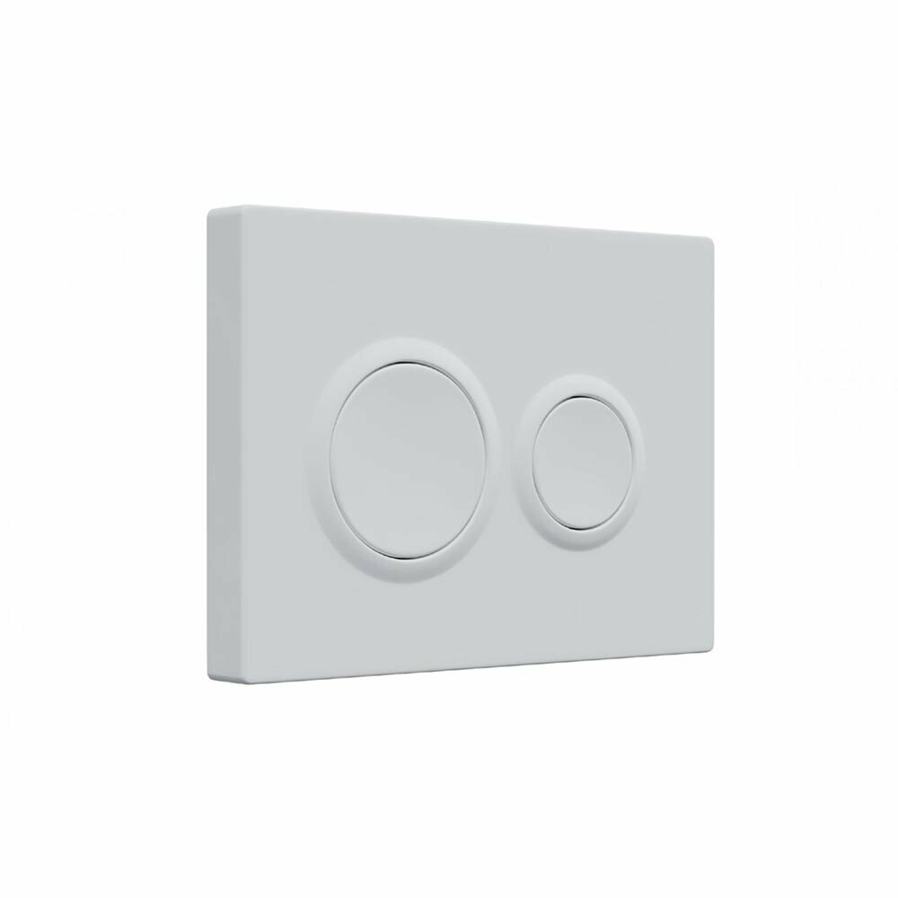 Кнопка смыва для инсталляции BASARDO BS-230-003 механическая, двухрежимная, белая