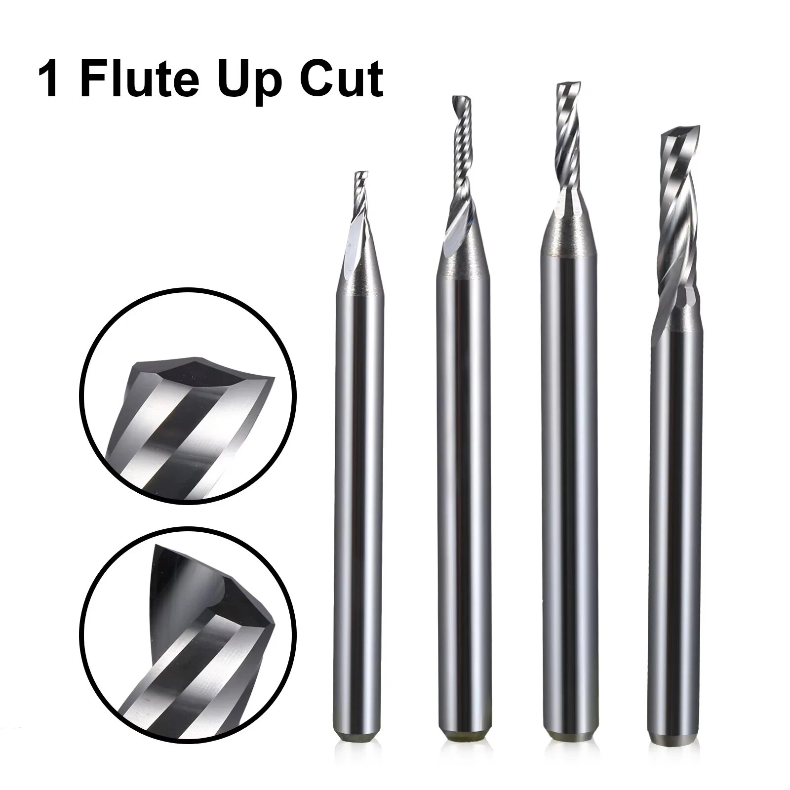 RU 5 шт. AAA TOP 3,175 мм однозубая концевая фреза с ЧПУ для акрила, ПВХ, МДФ, фреза по дереву, 4x17x45L