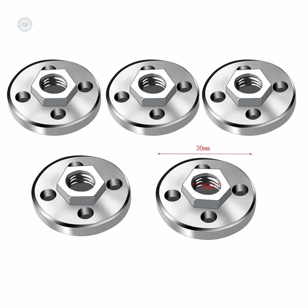 Гайка металлическая для угловой шлифовальной машины 100 типа, точная резьба 10 мм, с насечкой, быстрый монтаж и демонтаж, универсальное крепление для полировки и шлифовки