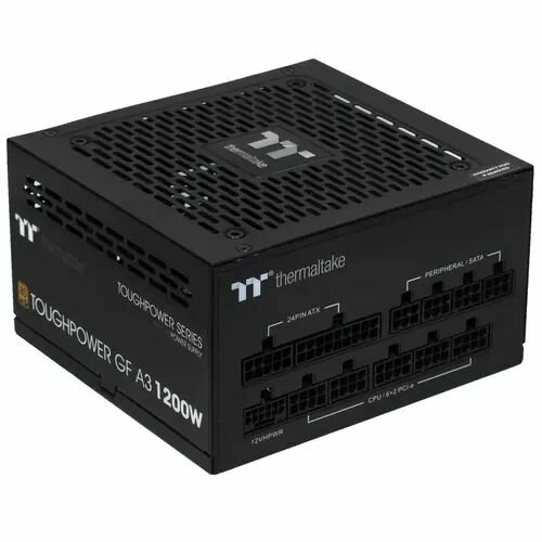 Блок питания Thermaltake Toughpower GF A3 1200W (PS-TPD-1200FNFAGx-H) черный - 1200 Вт, Gold, ATX 24-пин, 4 pin + 4 pin x2 CPU, 12 SATA, 5 x 6+2 pin PCI-E