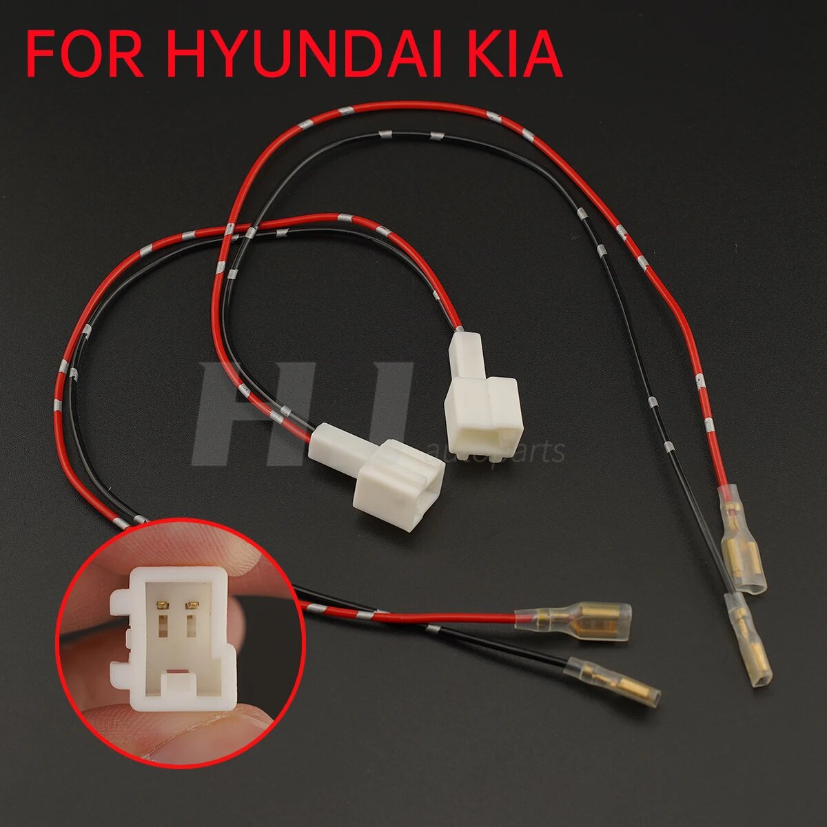 2 шт, автомобильный адаптер для высокочастотного динамика, жгут проводов, модифицированный динамик, штекер без потерь, твитер, динамик, рупорная линия для Kia Hyundai, Черный