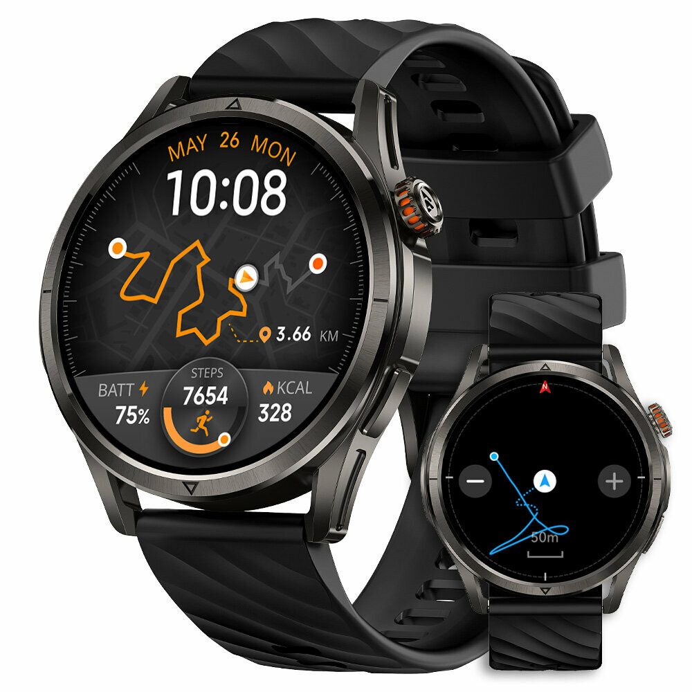 KOSPET MAGIC R10 Спортивные умные часы 2025: 50-метровая защита GPS-навигатор, мониторинг пульса, 50 дней без подзарядки