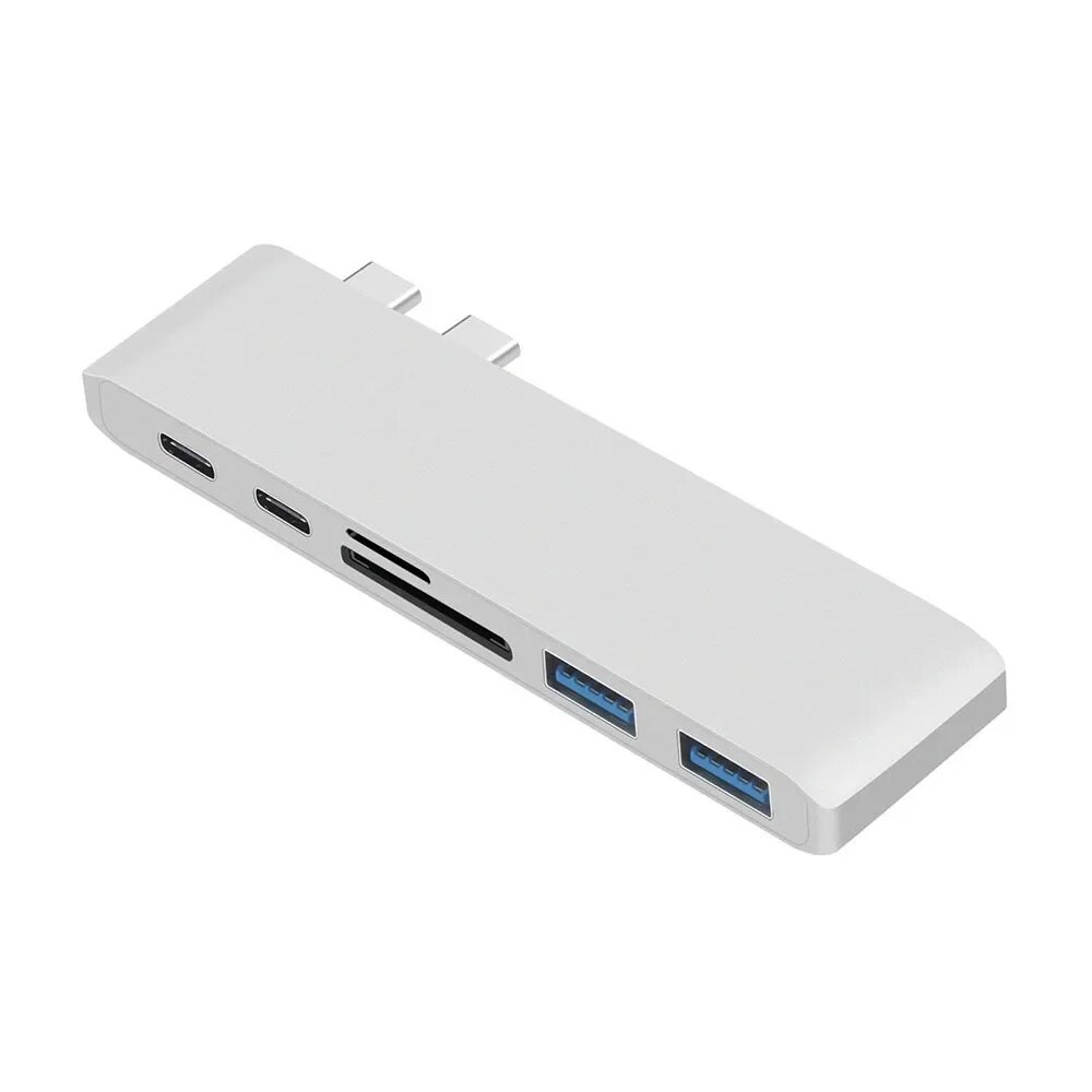 Ninth World USB-C концентратор 6 в 1 Silver