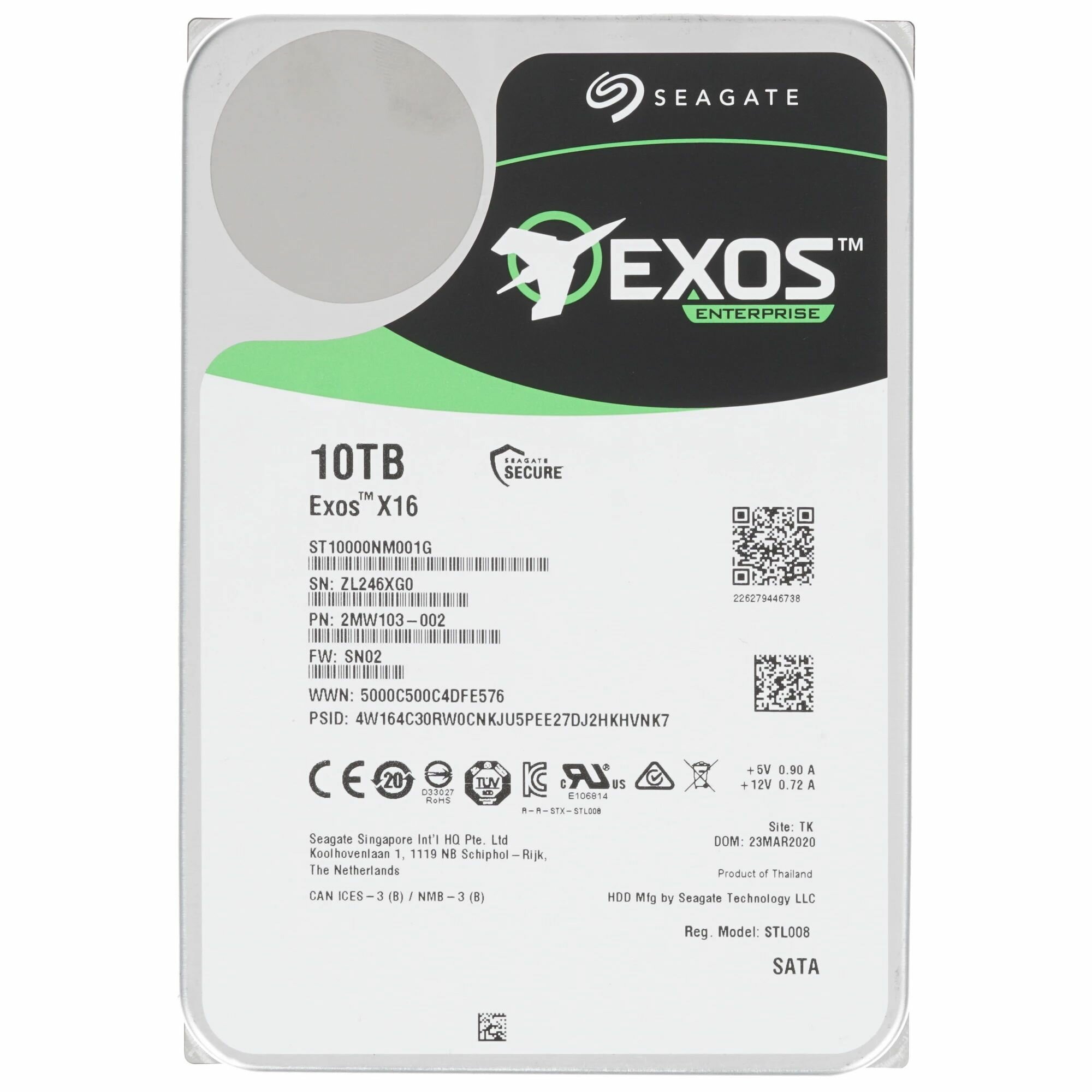 10 ТБ Жесткий диск Seagate Exos X16 ST10000NM001G