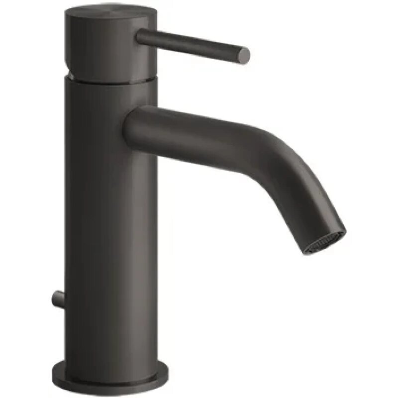 Смеситель Gessi Gessi316 54001#707 для раковины, с изливом 16 см , с донным клапаном, цвет шлифованное Black Metal PVD