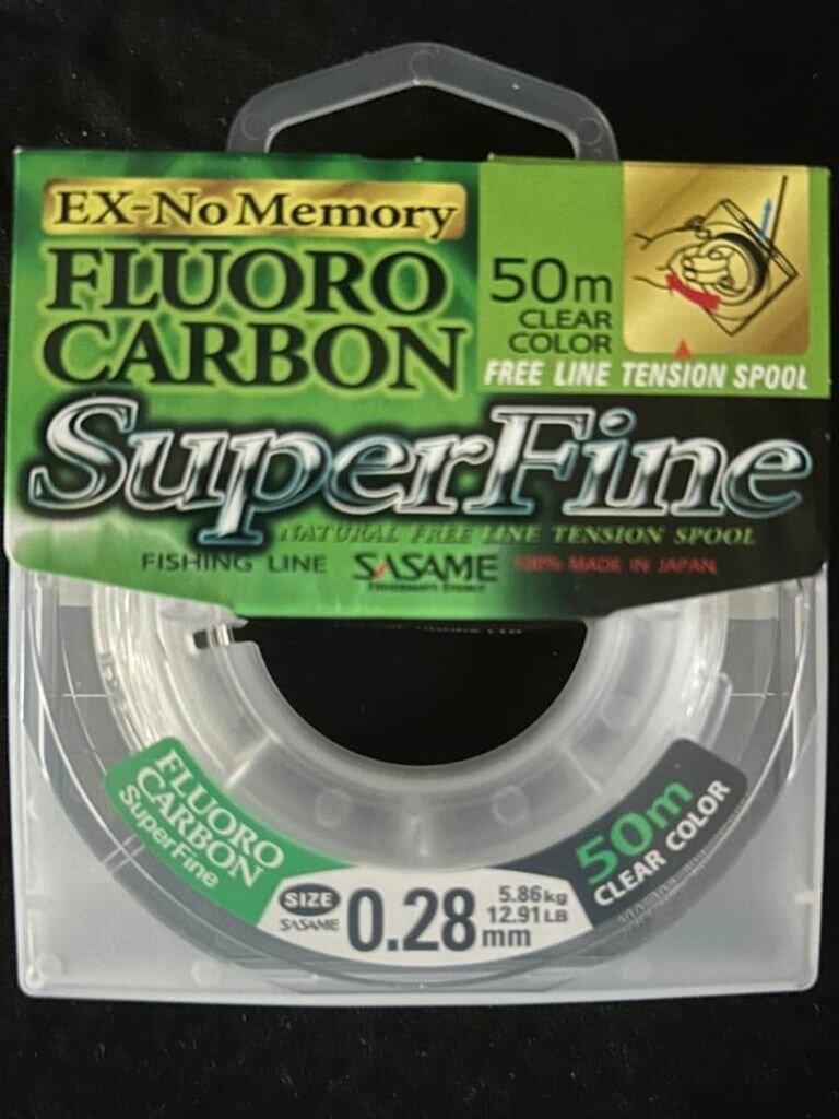 Флюорокарбон SASAME SUPERFINE размотка: 50м, толщина: 0.28мм
