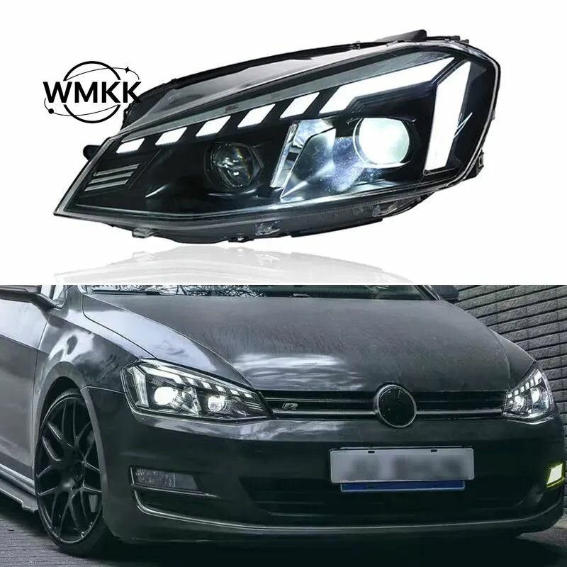 Фара автомобильная, Светодиодная, 2 шт, арт. Фольксваген Гольф 7 2013-2017 МК7.